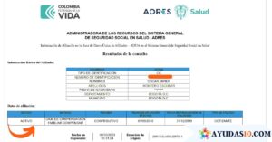 Consultar y descargar certificado EPS en ADRES Fosyga